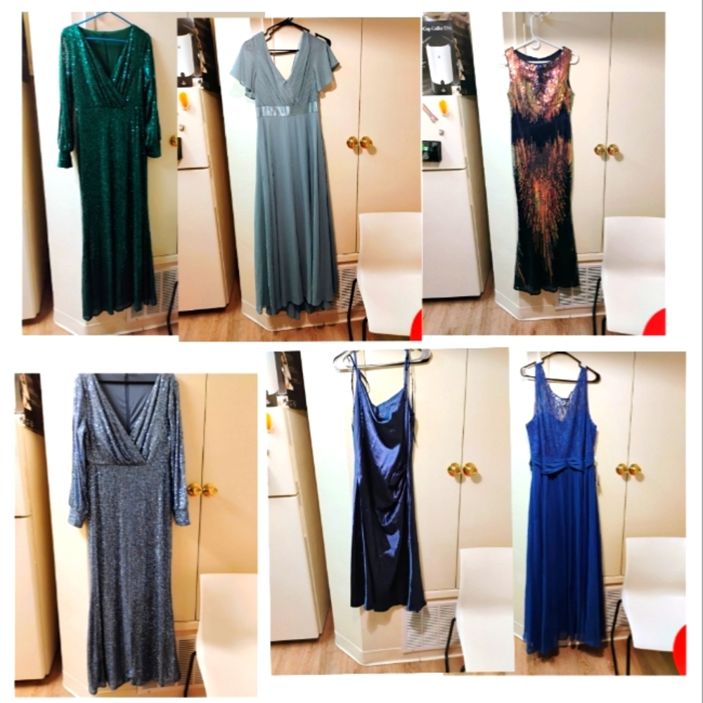 6 Bundle Lot Resell Repurpose Dresses Formal Party We… - Gem